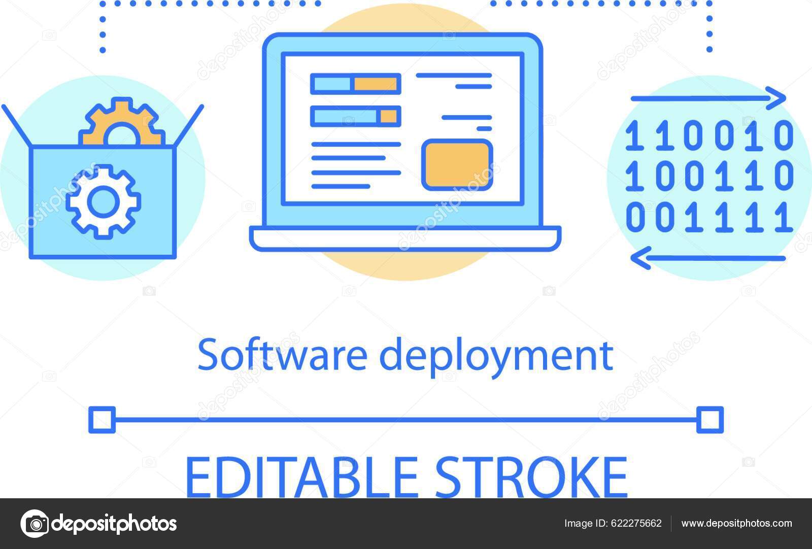 Software Deployment Concept Icon Application Setup Support Program ...