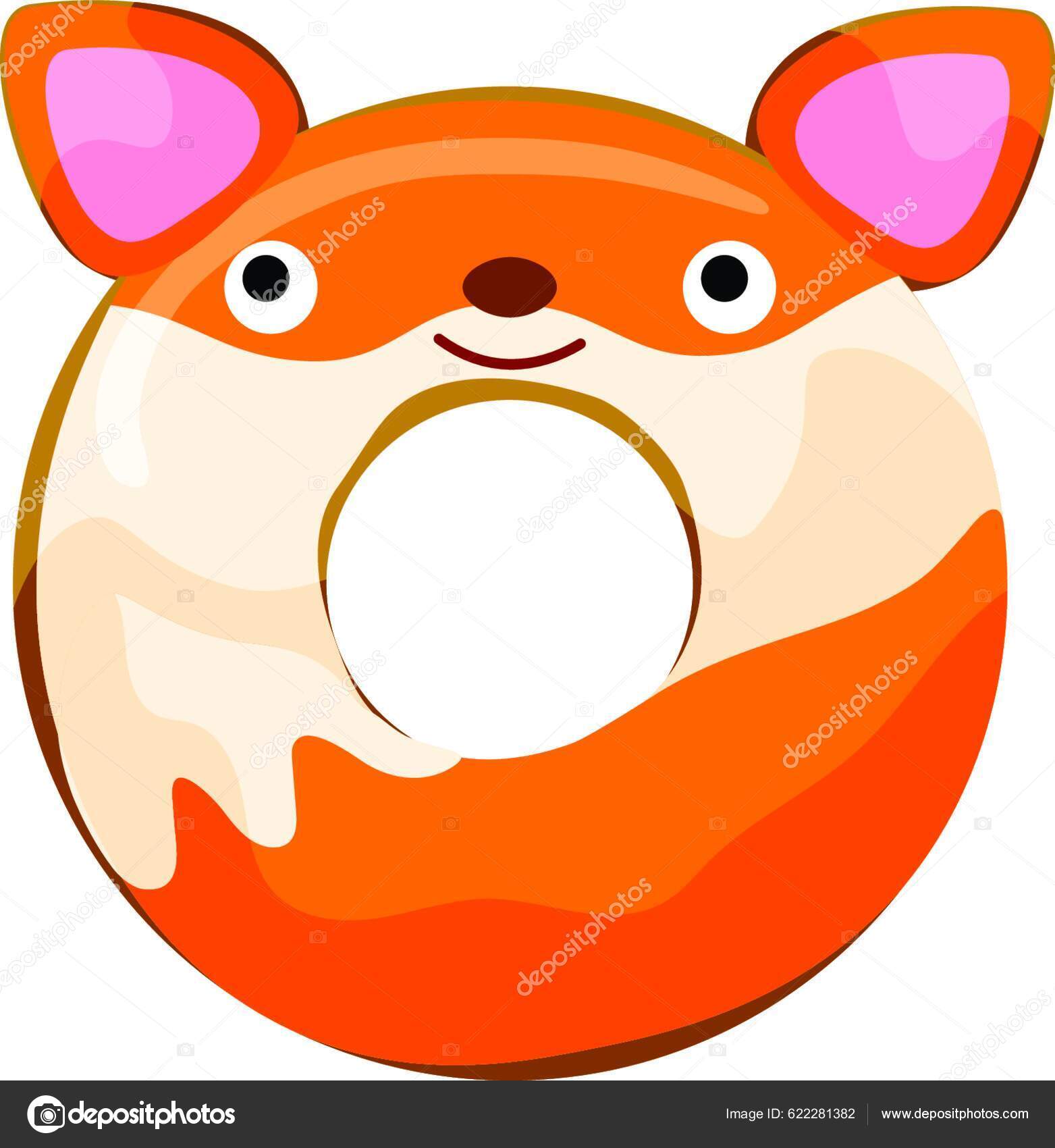 Cute Fox Donut Vector Illustration Stock Vector by ©YAY_Images 622281382