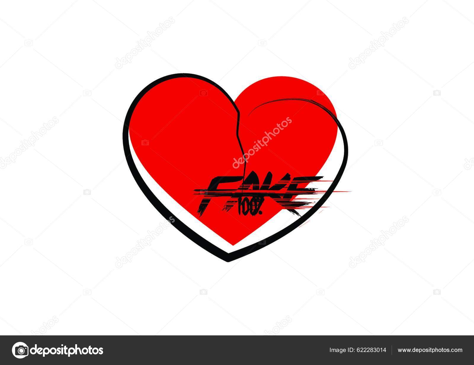 Fake Love White Background Vector Illustration Stock Vector by ©YAY ...