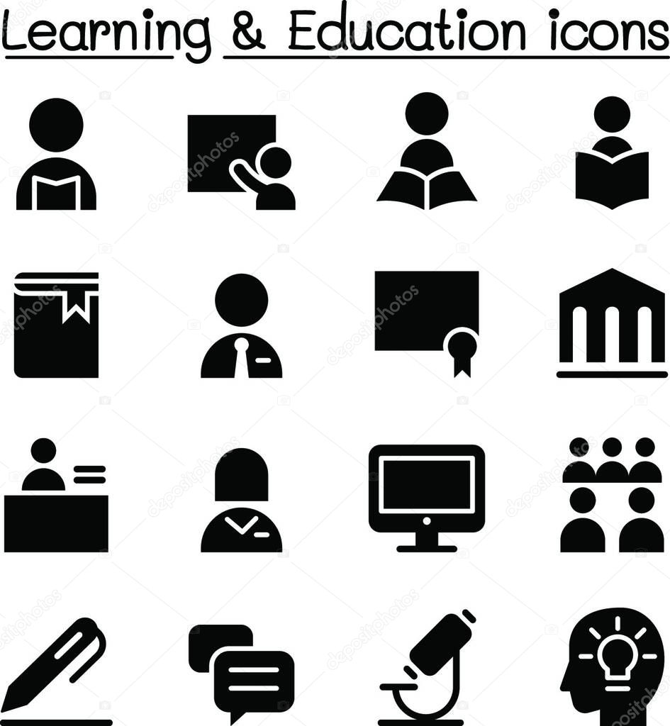 "Juego de iconos de aprendizaje y educaci n Ilustraci n vectorial Dise o gr fico" 2024