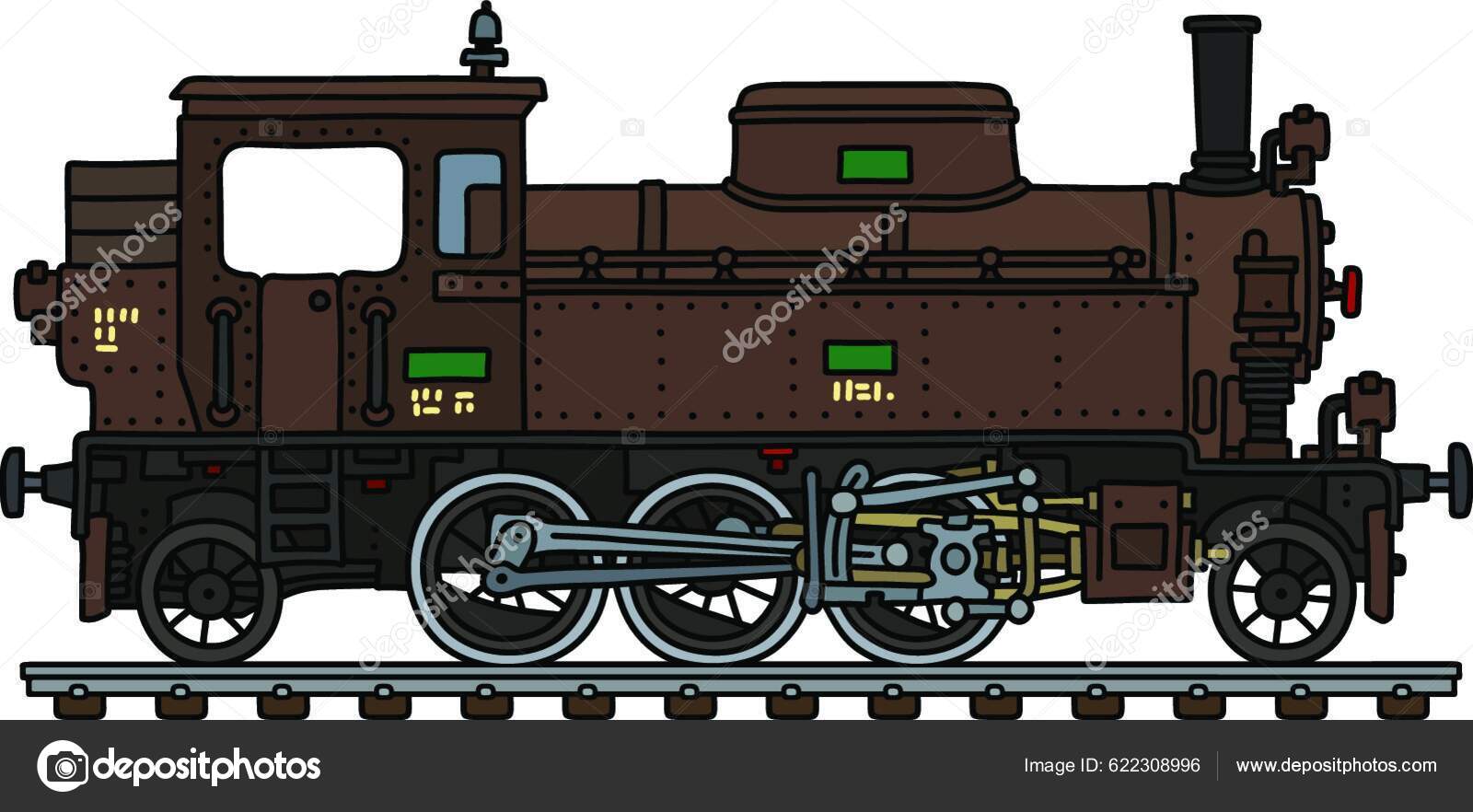 Old Tank Engine Steam Locomotive Vector de Stock de ©YAY_Images 622308996