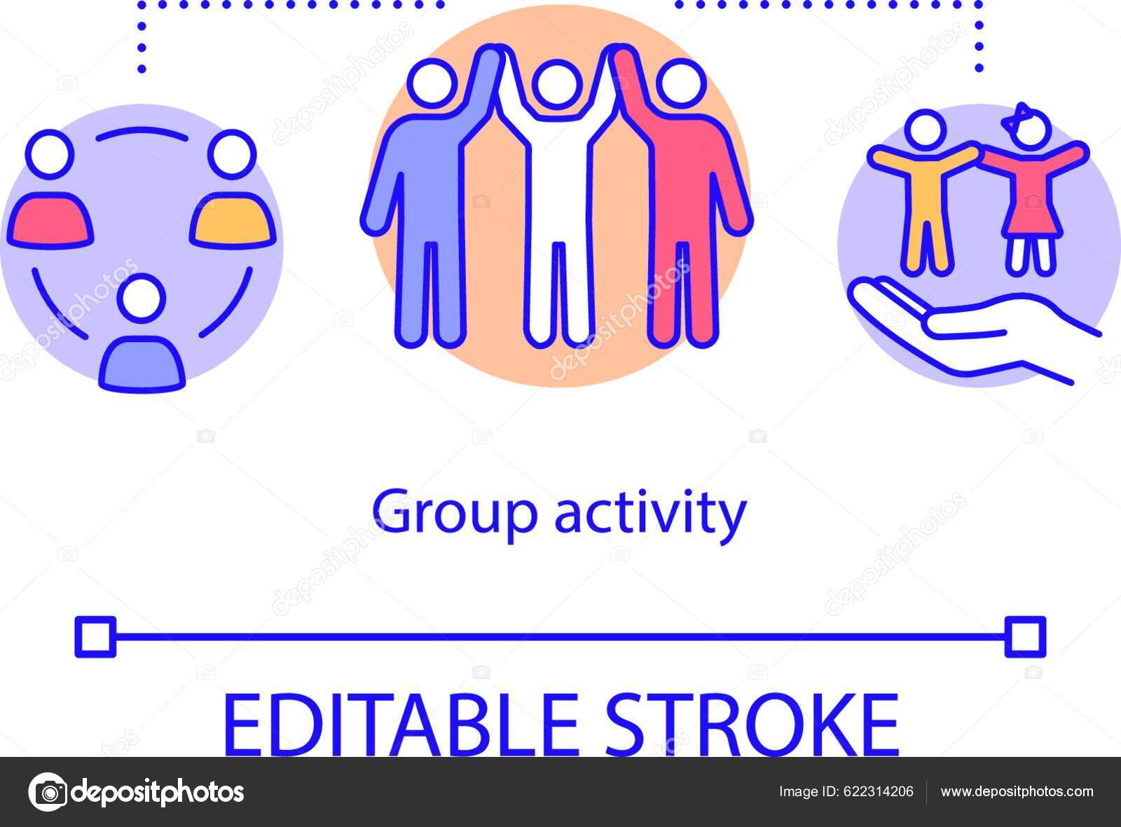 Group Activity Concept Icon Stock Vector by ©YAY_Images 622314206
