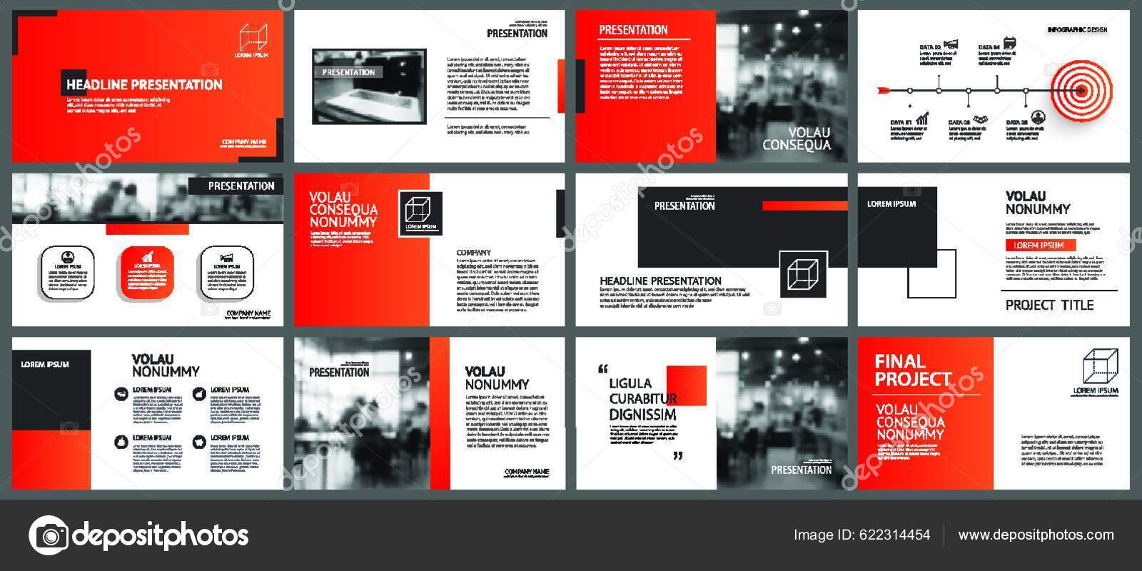 Latar Belakang Presentasi Dan Tampilan Slide Desain Gradien Merah ...