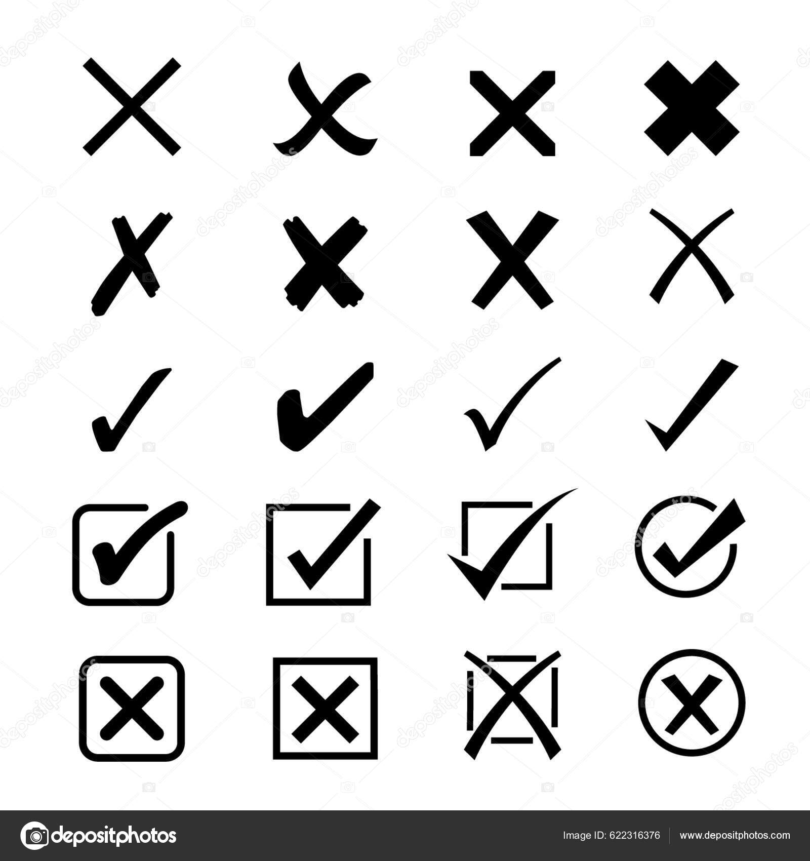 Check Mark Cross Mark Icon Symbol Vector imagem vetorial de YAY_Images ... Check Mark Cross Mark Icon Symbol Vector imagem vetorial de YAY_Images ...