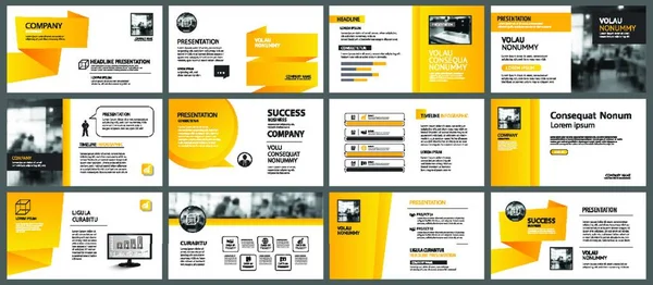 Presentation Slide Layout Background Design Red Orange Stock Vector by ...