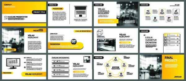 Presentation Slide Layout Background Design Red Orange Stock Vector by ...