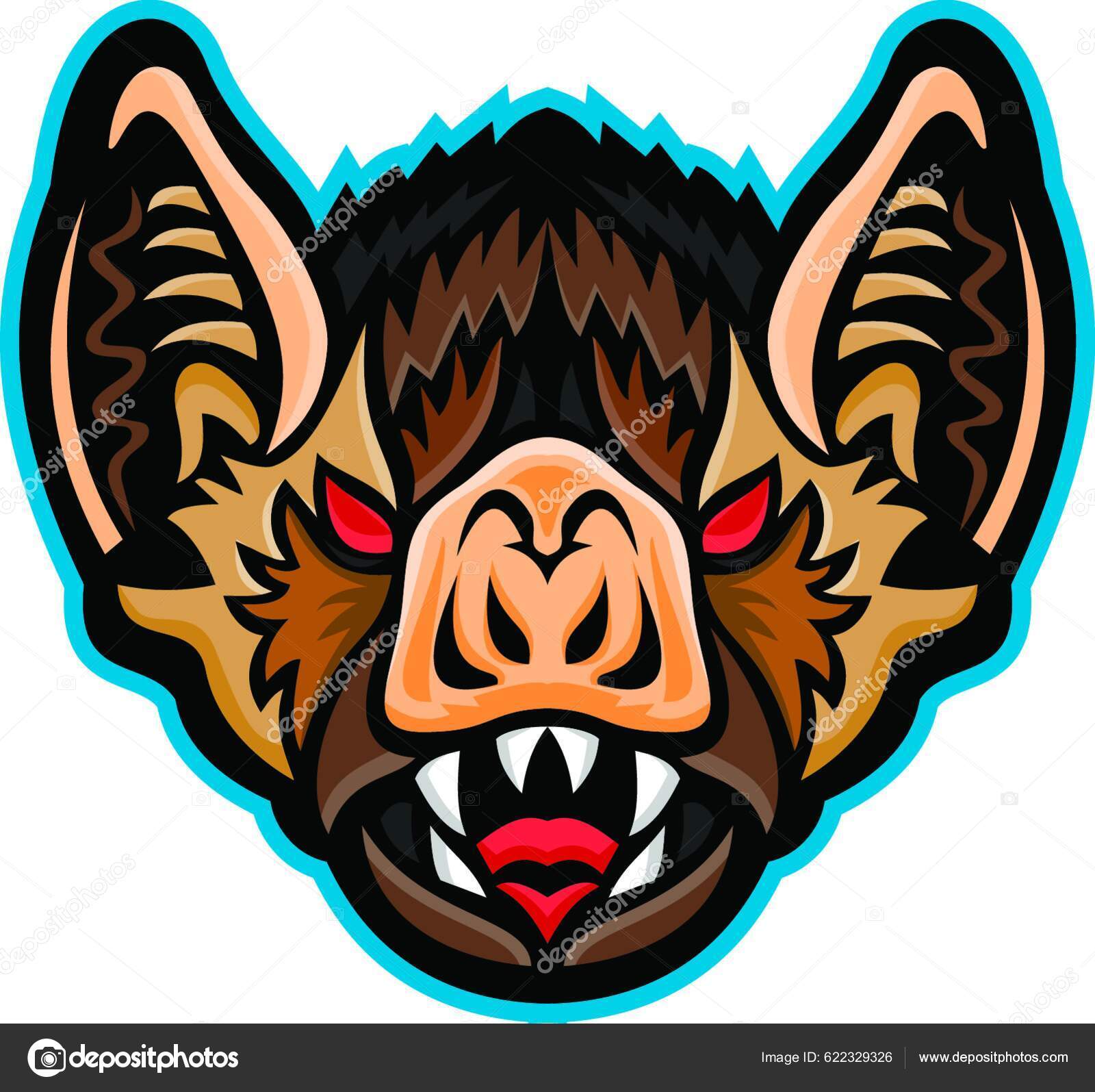 Vampire Bat Head Mascot Stock Illustration by ©YAY_Images #622329326