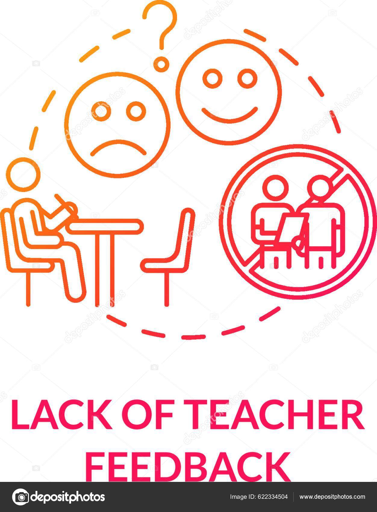 Lack Teacher Feedback Concept Icon Stock Vector by ©YAY_Images 622334504