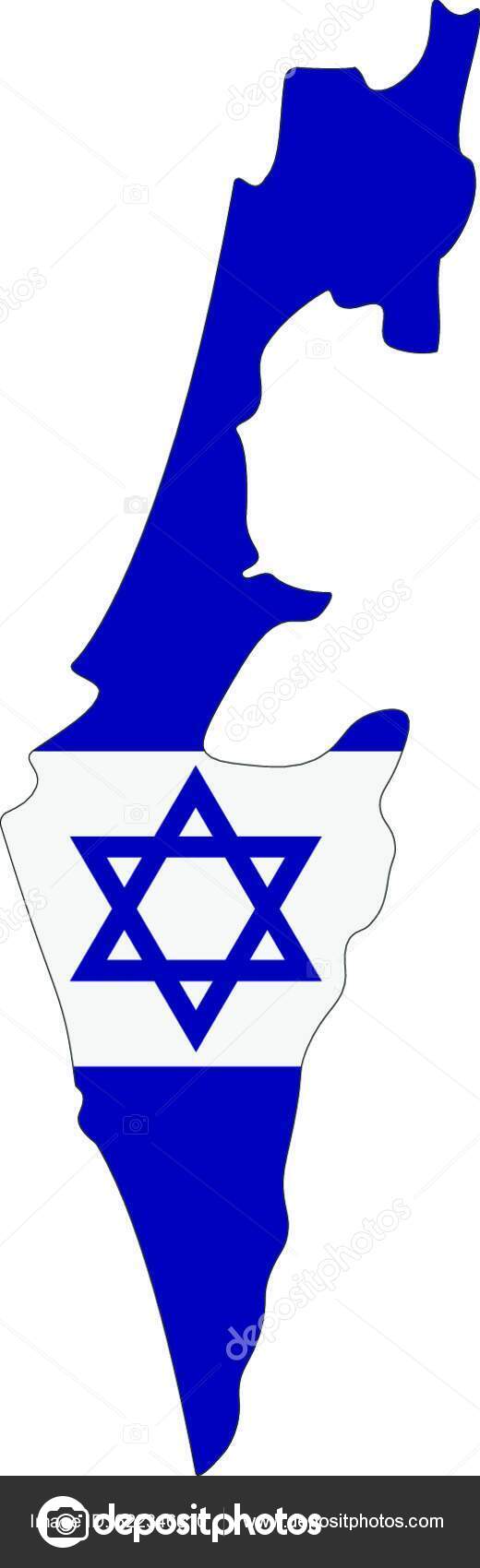 Map Israel Flag Vector de stock #622346810 de ©YAY_Images