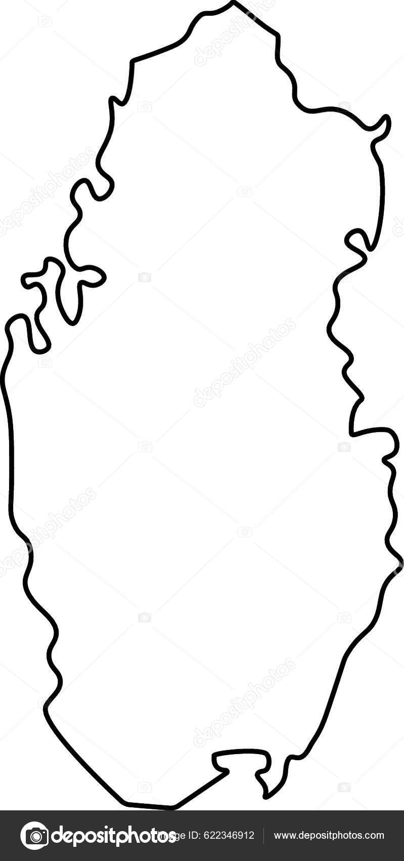 Qatarmap Plain Qatar Map Vector Pack Map Flag Stock Vector (Royalty