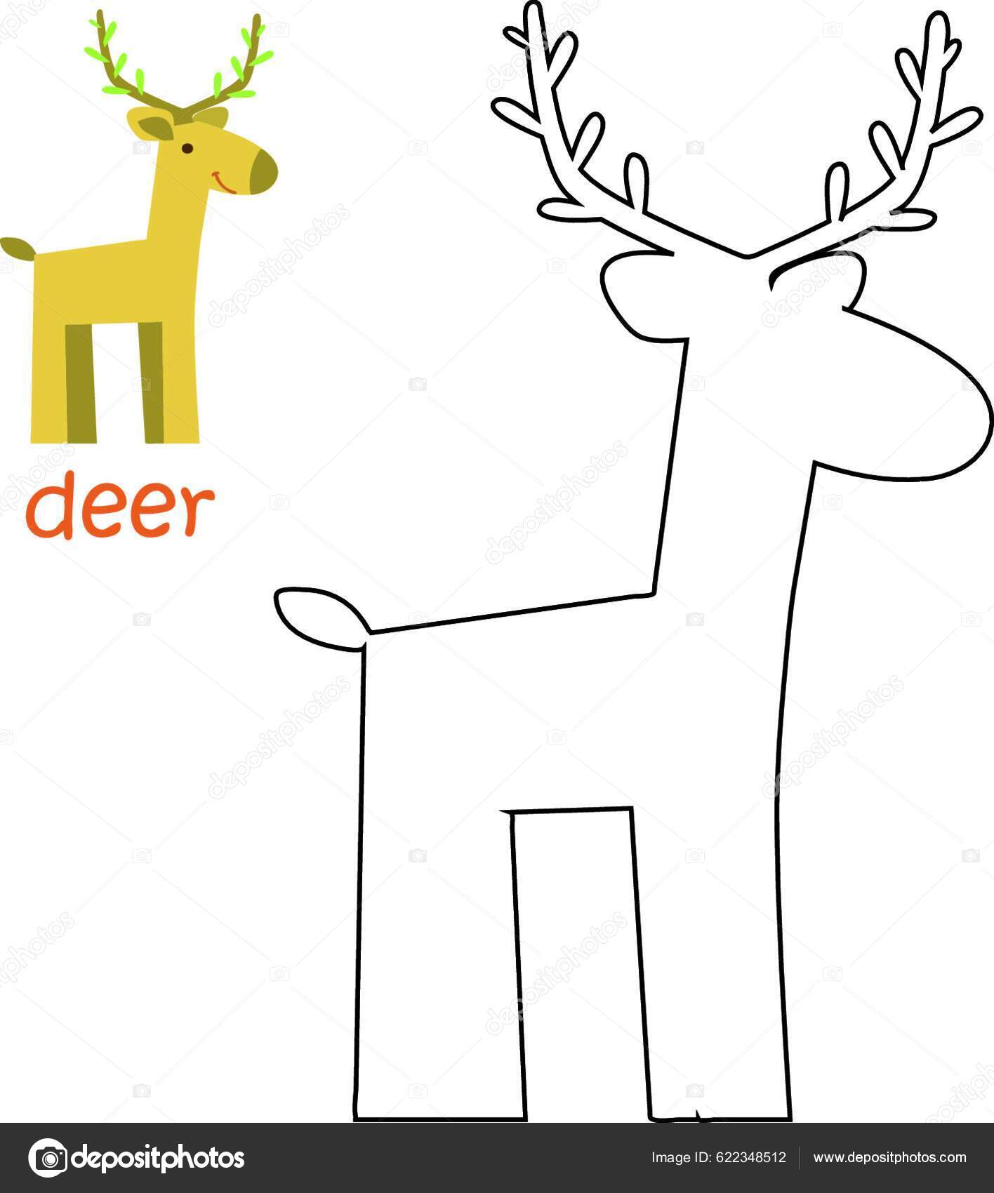 Halaman Pewarnaan Anak Rusa Vektor Stok oleh ©YAY_Images 622348512