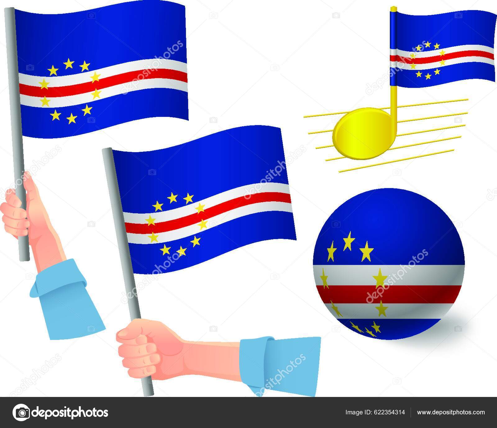 Conjunto Iconos Bandera Cabo Verde Vector de stock por ©YAY_Images ...