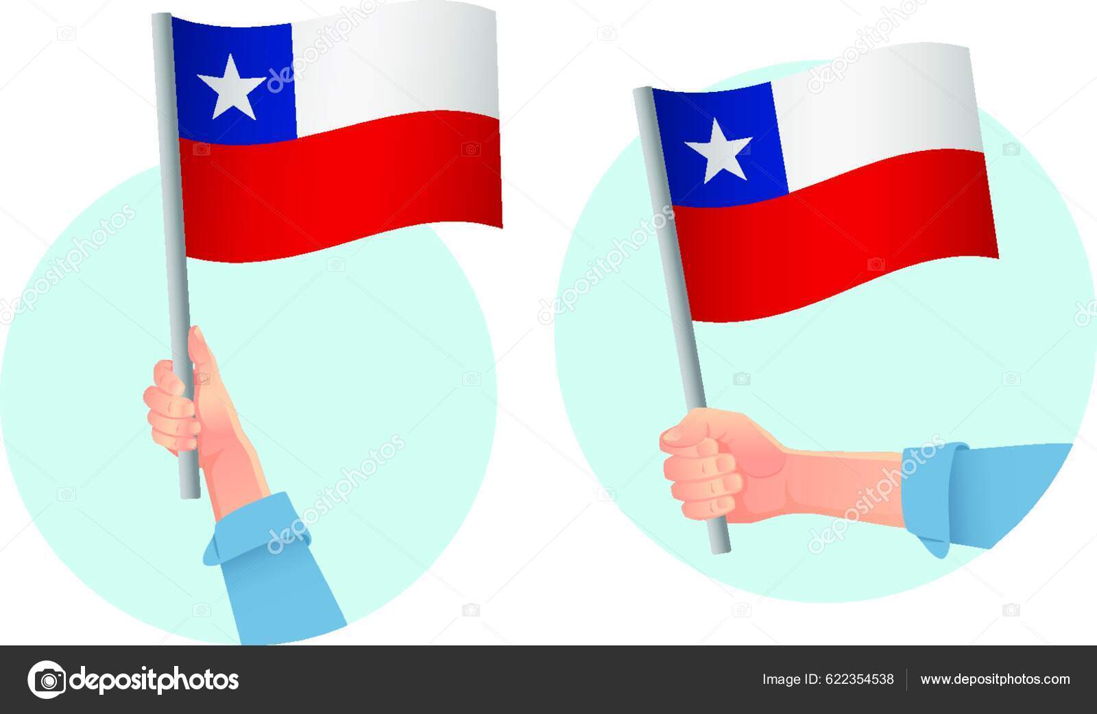 Bandera Chile Mano Icono Vector de stock por ©YAY_Images 622354538