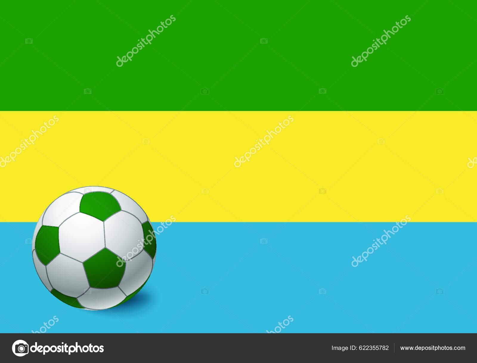 Gabon Flag Soccer Ball Stock Vector by ©YAY_Images 622355782
