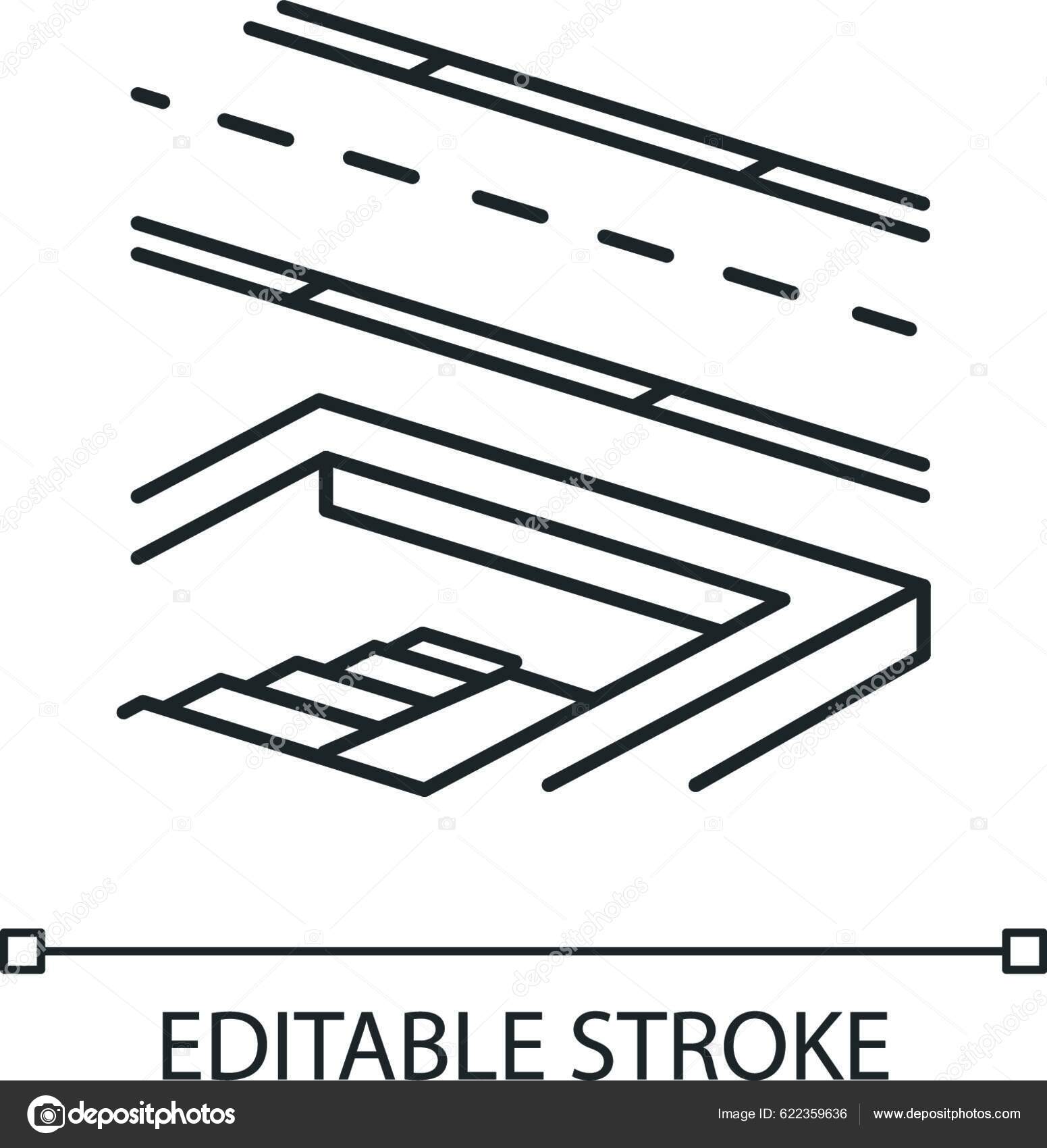 Underground Pedestrian Walkway Linear Icon 스톡 벡터 - ©YAY_Images 622359636