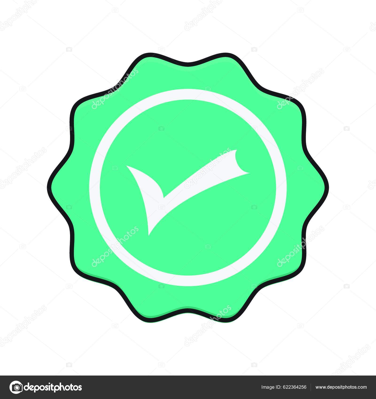 Tick Sticker Icon Vector Illustration Stock Vector by ©YAY_Images 622364256
