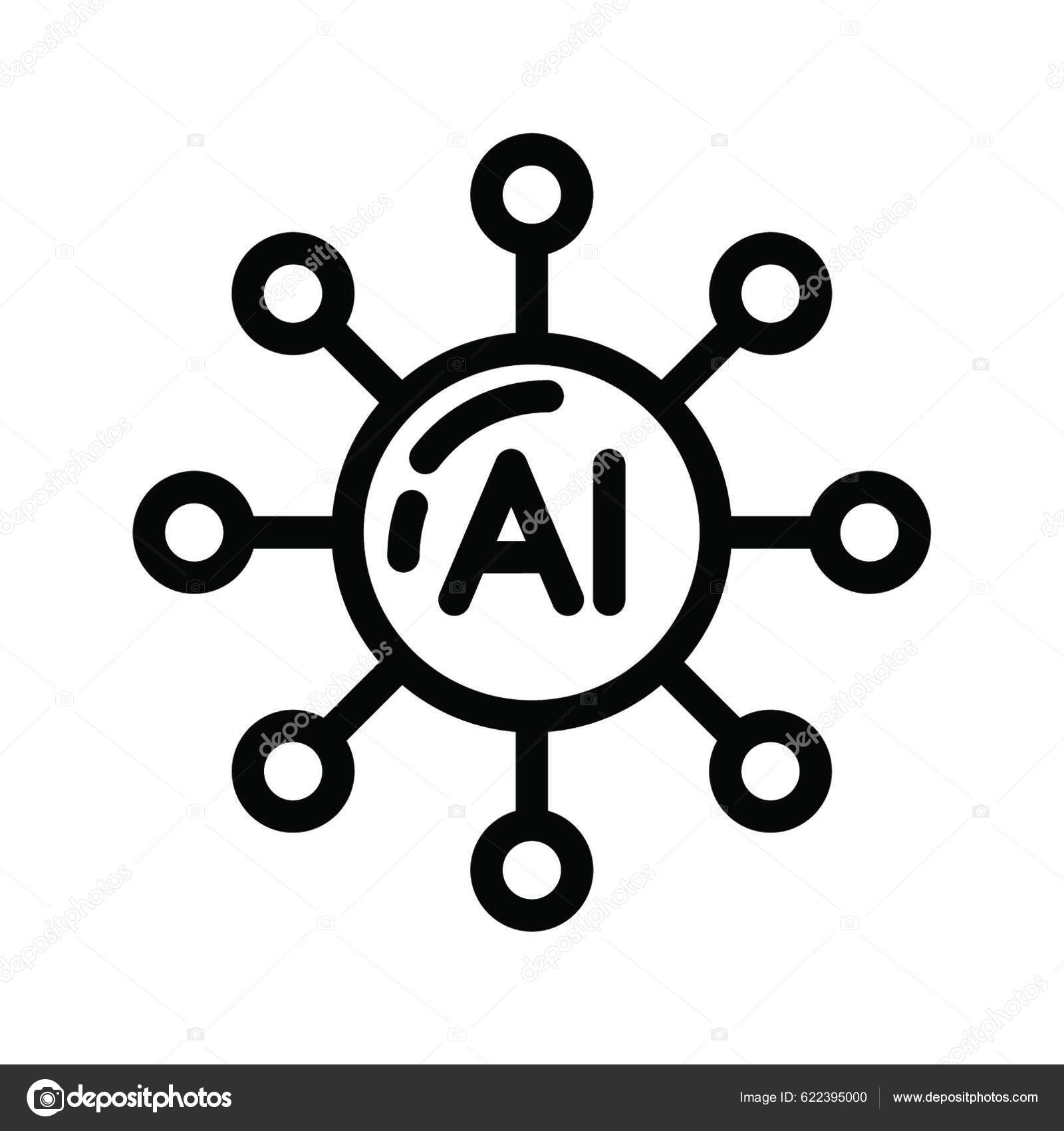Icono Inteligencia Artificial Vector Ilustración Vector de stock por ...