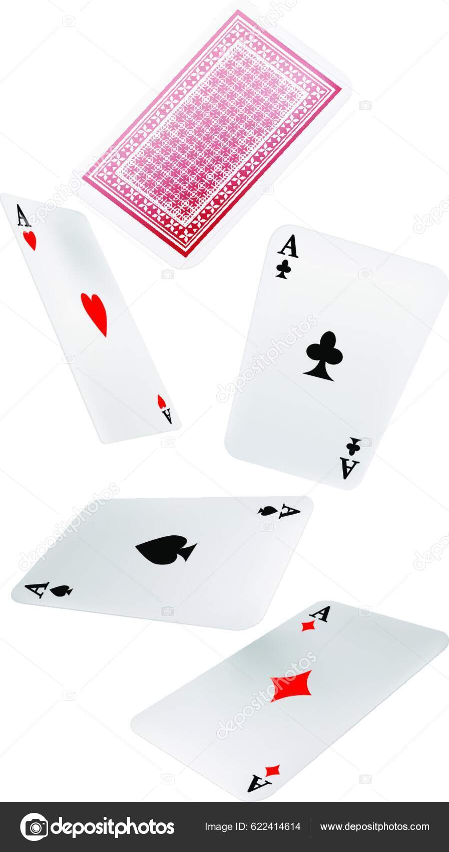 Falling Playing Cards Vector Illustration Simple Design Stock Vector by ...