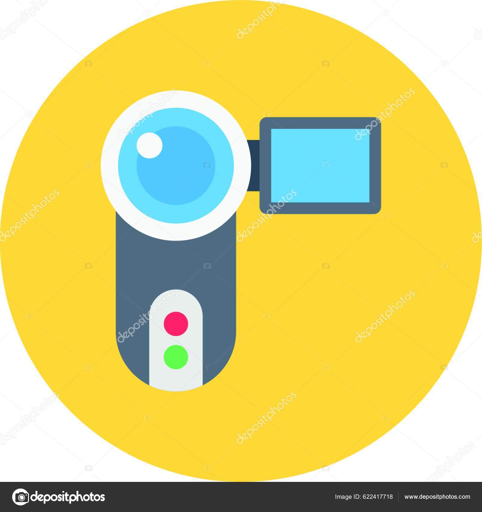 Recording Camera Vector Illustration Stock Vector by ©YAY_Images 622417718
