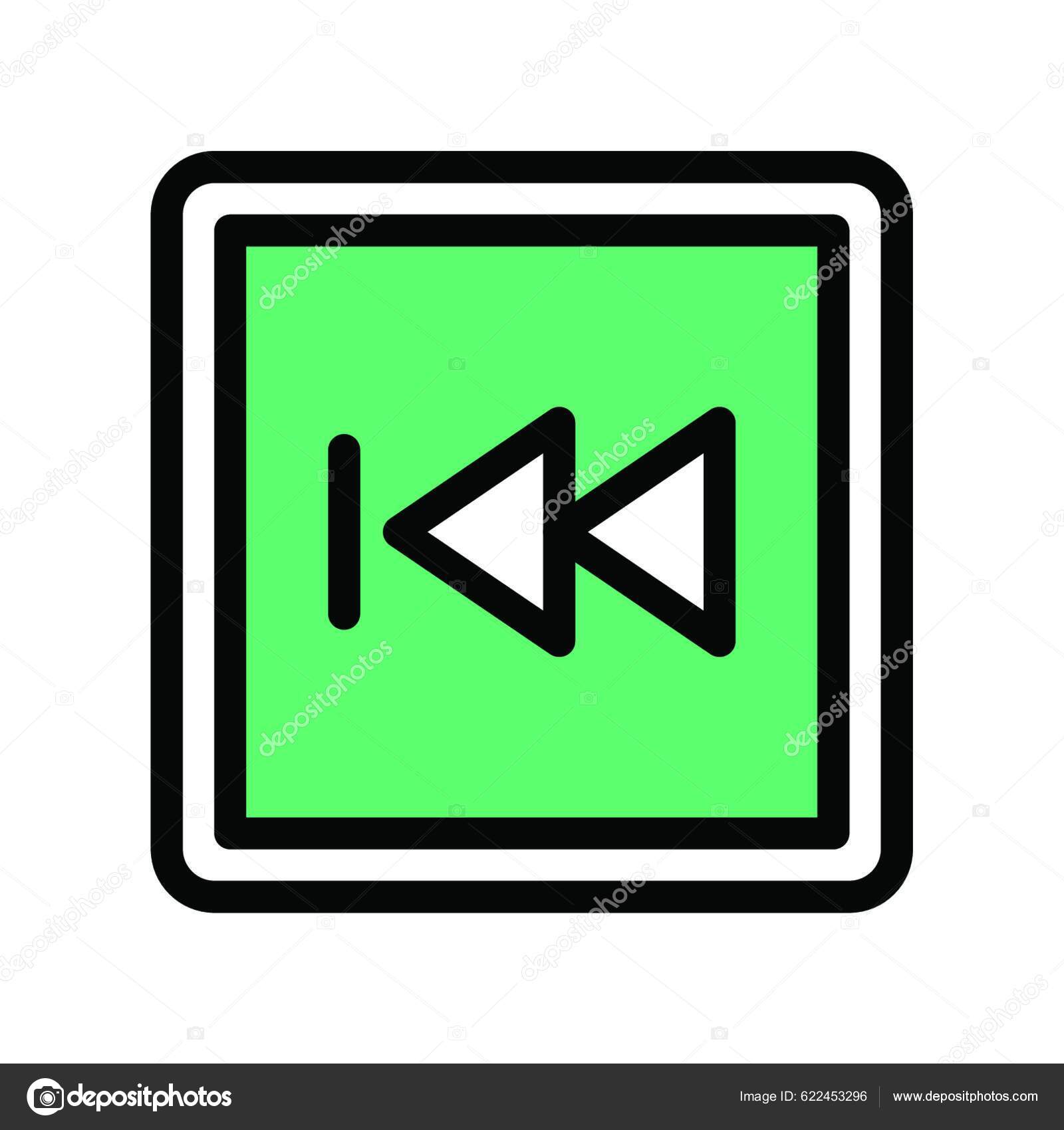 Atrás Icono Ilustración Vectorial Vector de stock #622453296 de ©YAY_Images