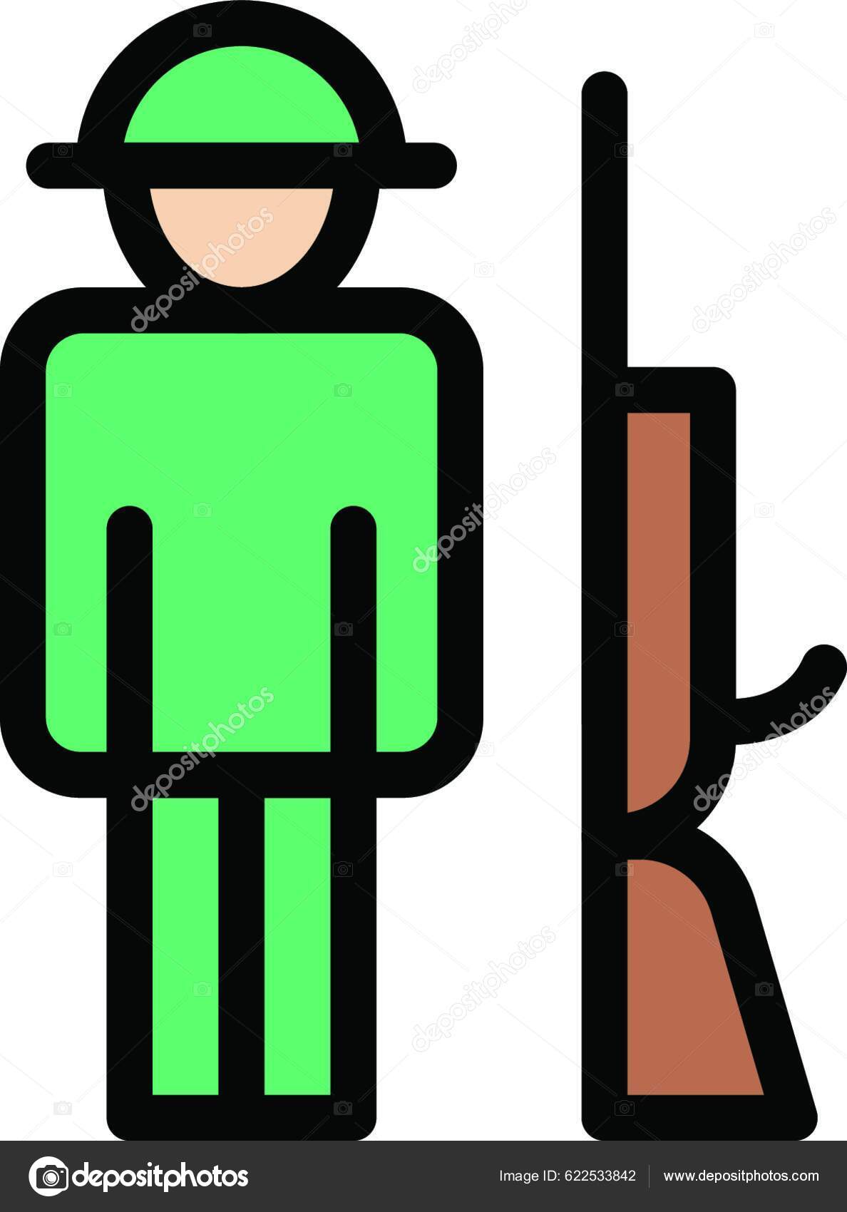 Soldier Simple Vector Illustration Stock Vector by ©YAY_Images 622533842