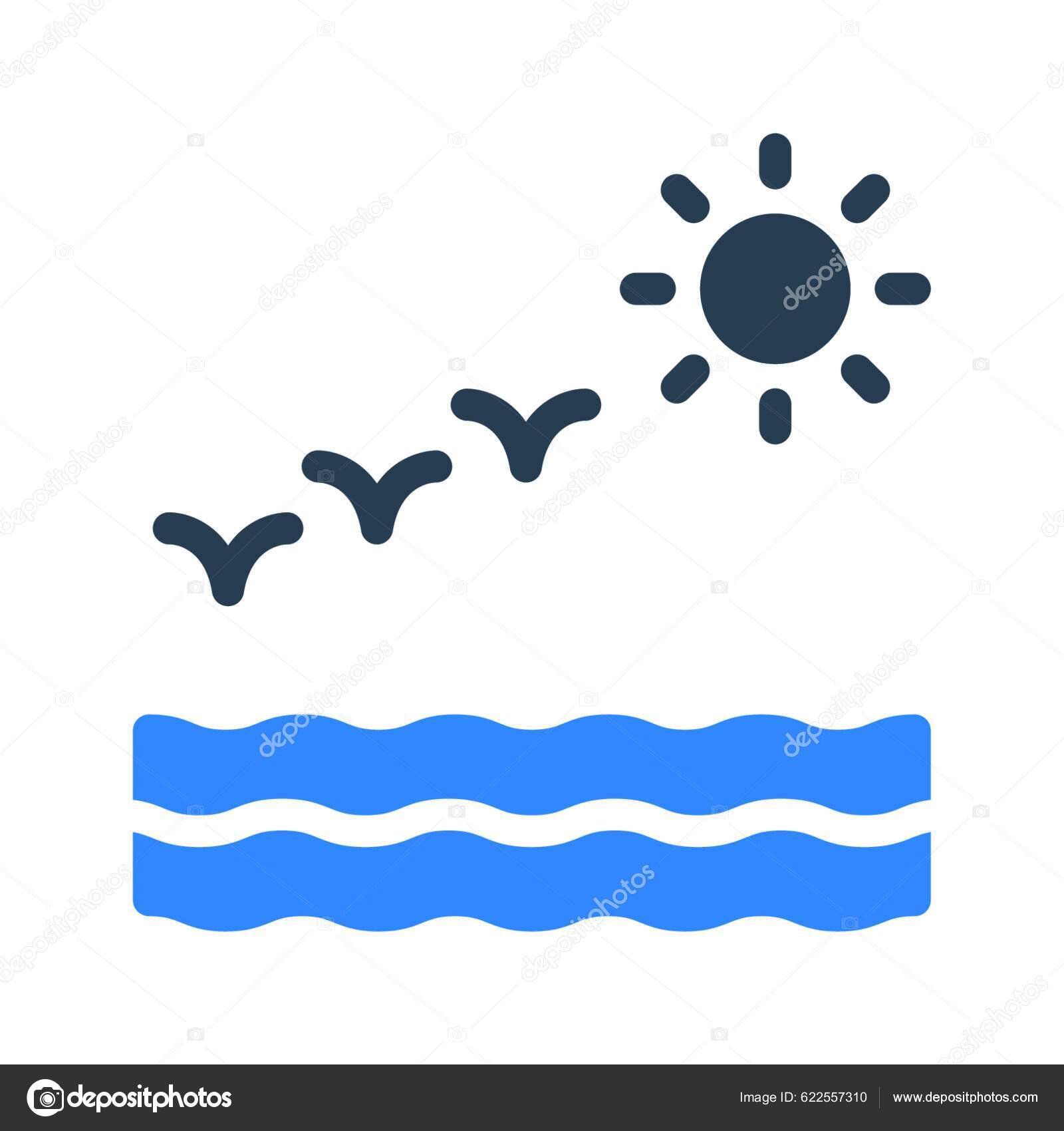 Beach Simple Vector Illustration Stock Vector by ©YAY_Images 622557310