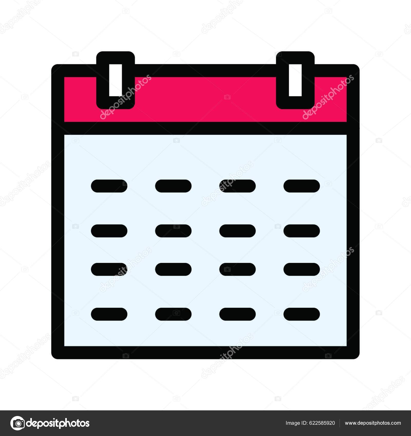 Calendario Fecha Icono Vetor Ilustración Vector de stock #622585920 de ...