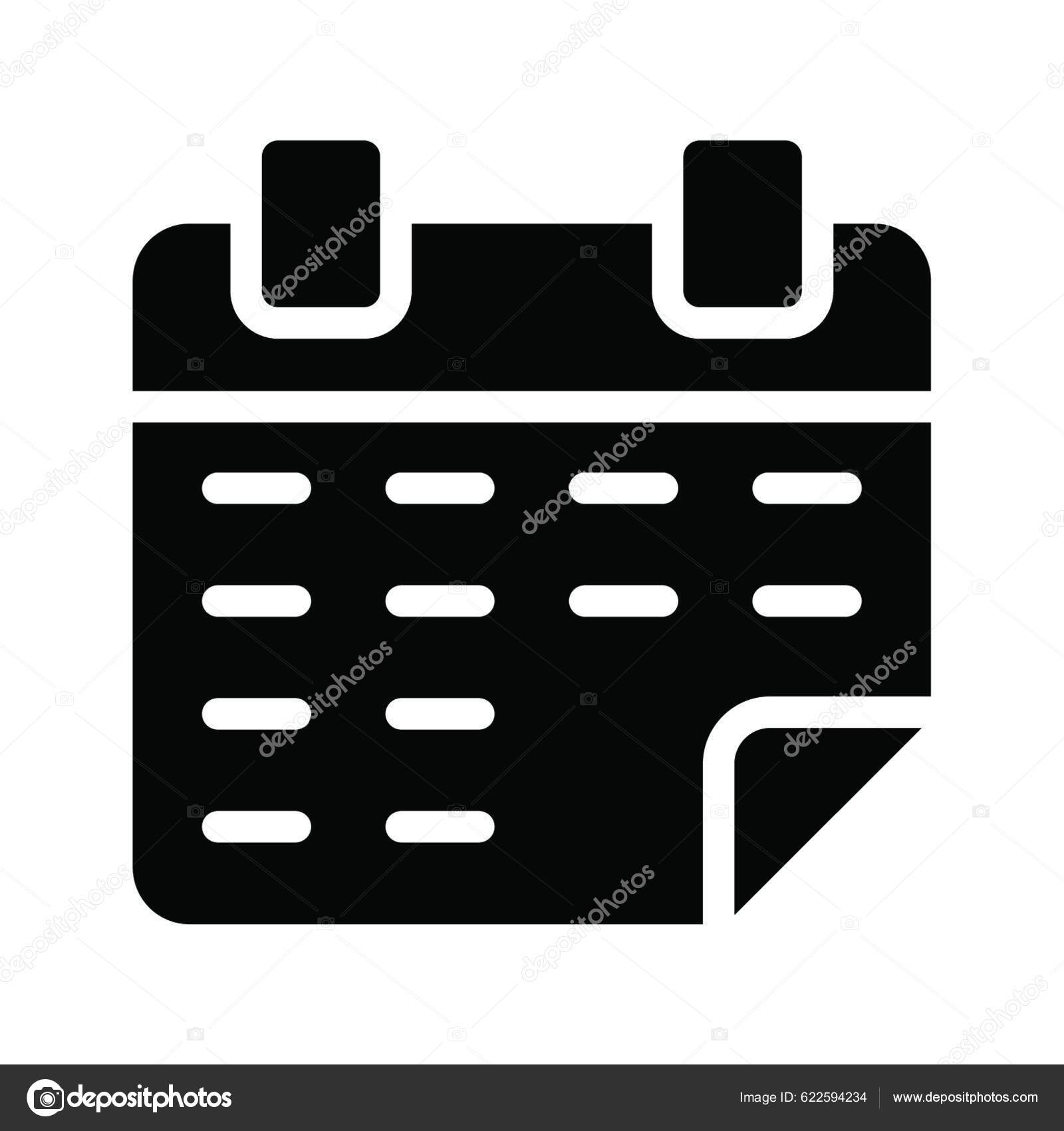 Calendario Fecha Icono Vetor Ilustración Vector de stock #622594234 de ...