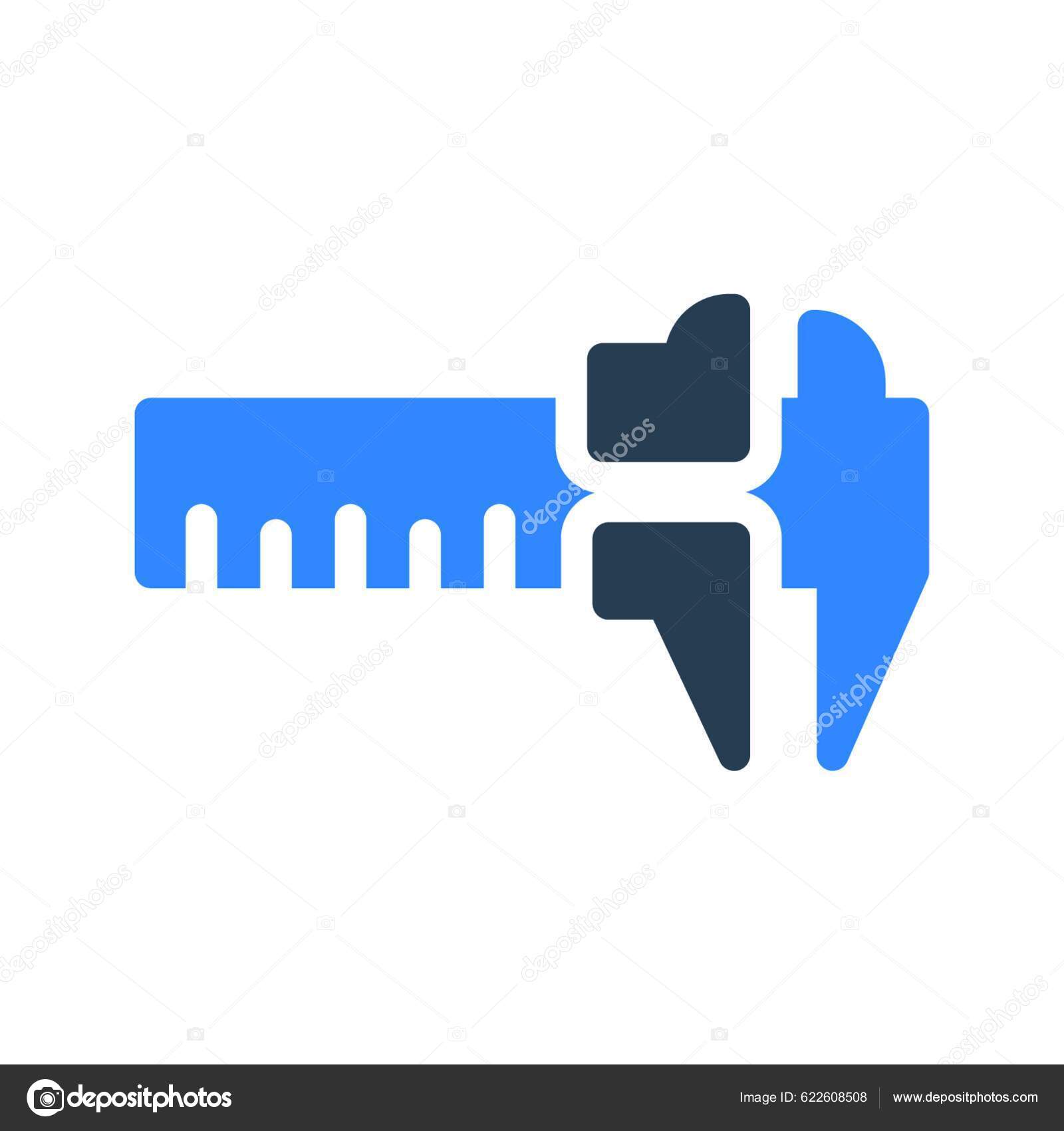 Icono Regla Símbolo Medida Ilustración Vectorial Vector de stock por ...