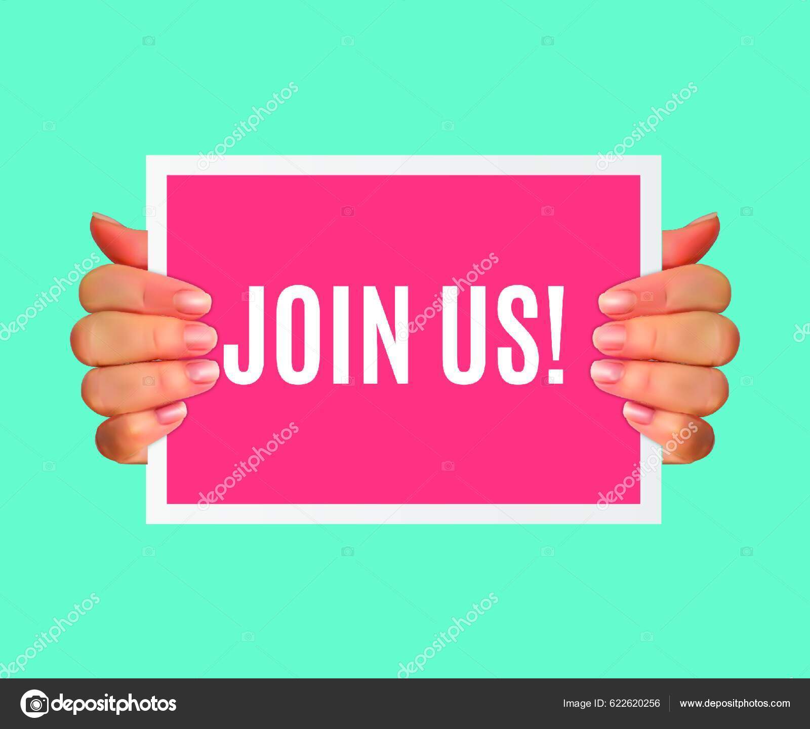 Join Concept Important Announcement Vector Illustration Stock Vector by ...