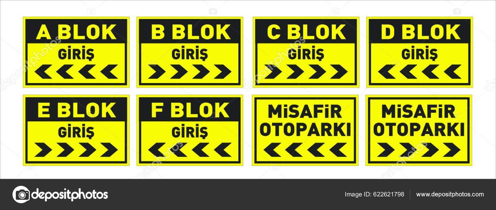 Turkish Signage Models Hazard Sign Warning Signboard Vector de stock ...