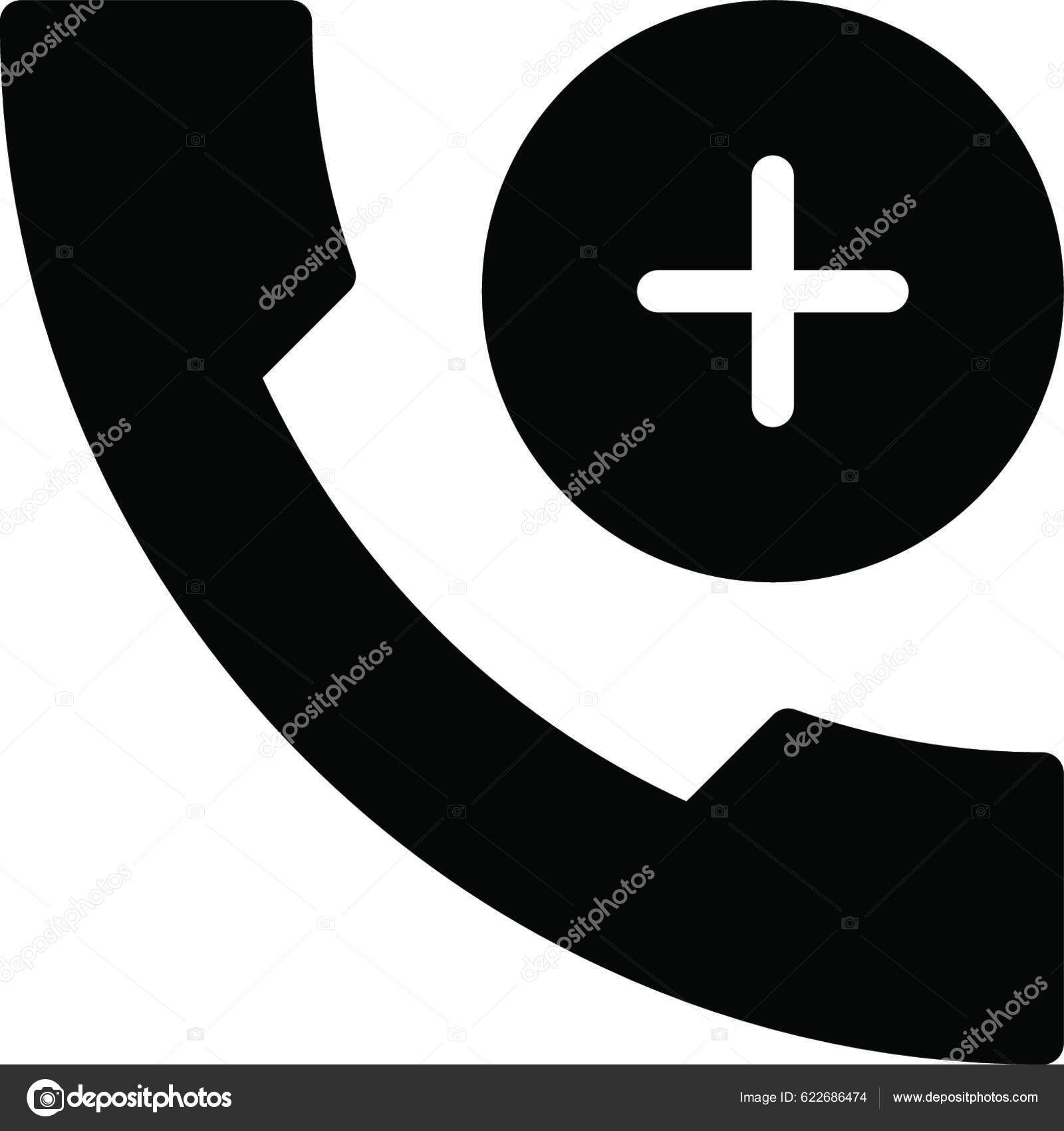 Add Call Icon Isolated White Background Stock Vector by ©YAY_Images ...