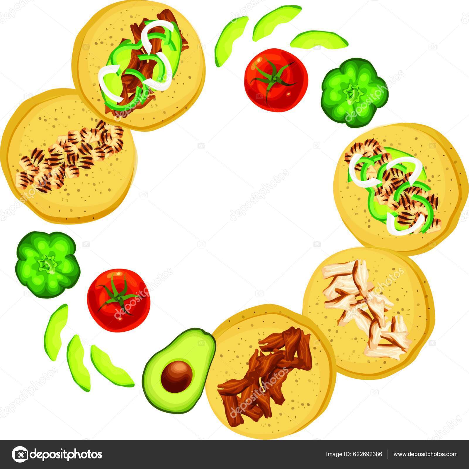 Street Tacos Ring White Background Stock Vector by ©YAY_Images 622692386