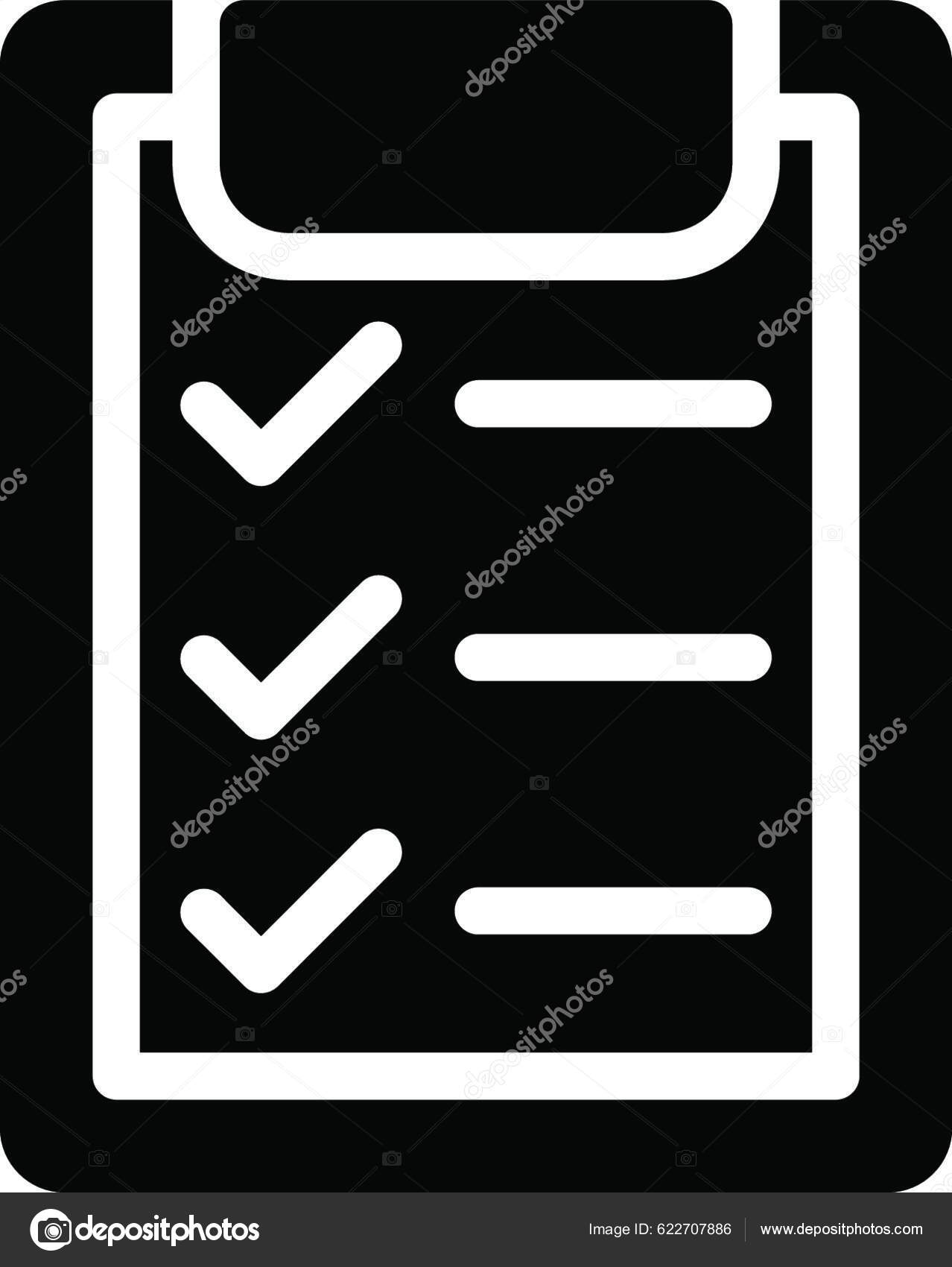 Checklist Icono Vector Ilustración Vector de stock #622707886 de ©YAY ...