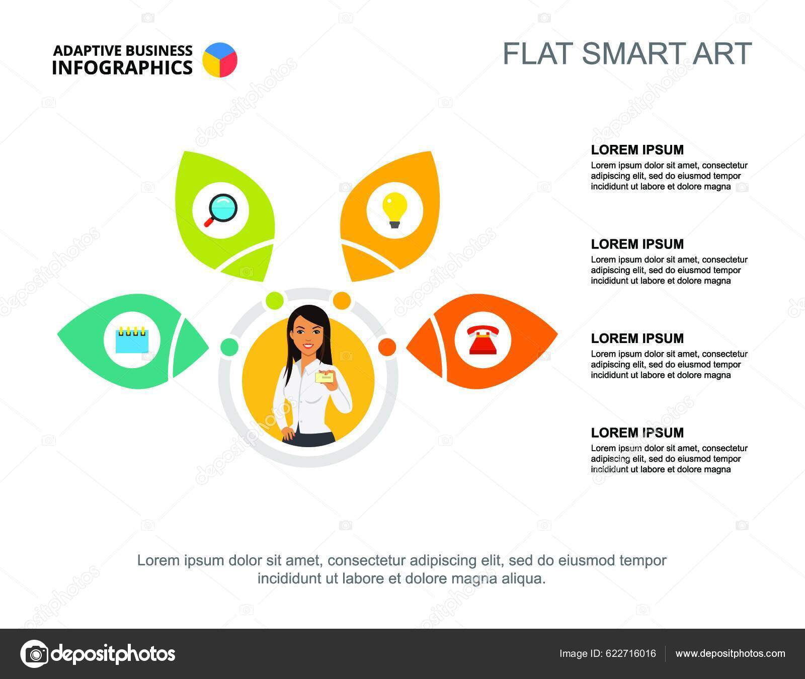 Four Options Bar Chart Template Presentation Stock Vector by ©YAY ...