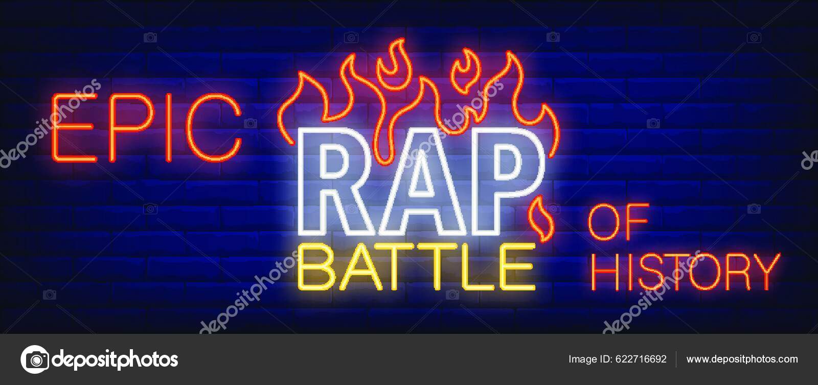 Epic Rap Battle History Neon Sign Stock Vector by ©YAY_Images 622716692