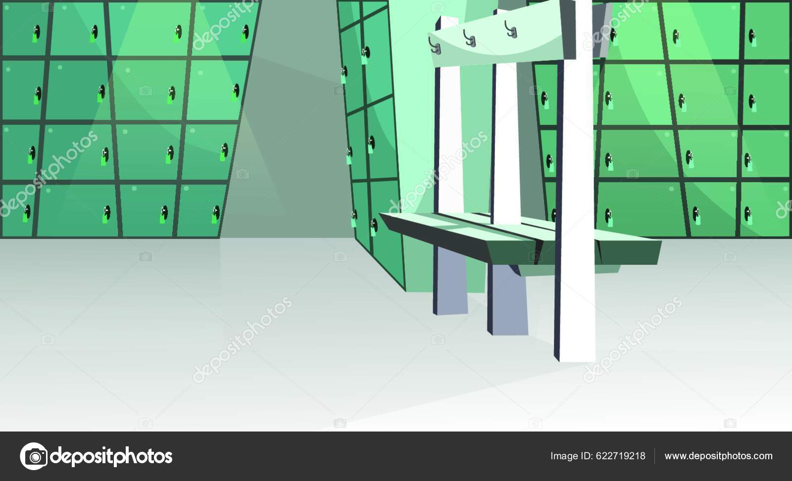 Sports Locker Room Vector Illustration Stock Vector by ©YAY_Images ...