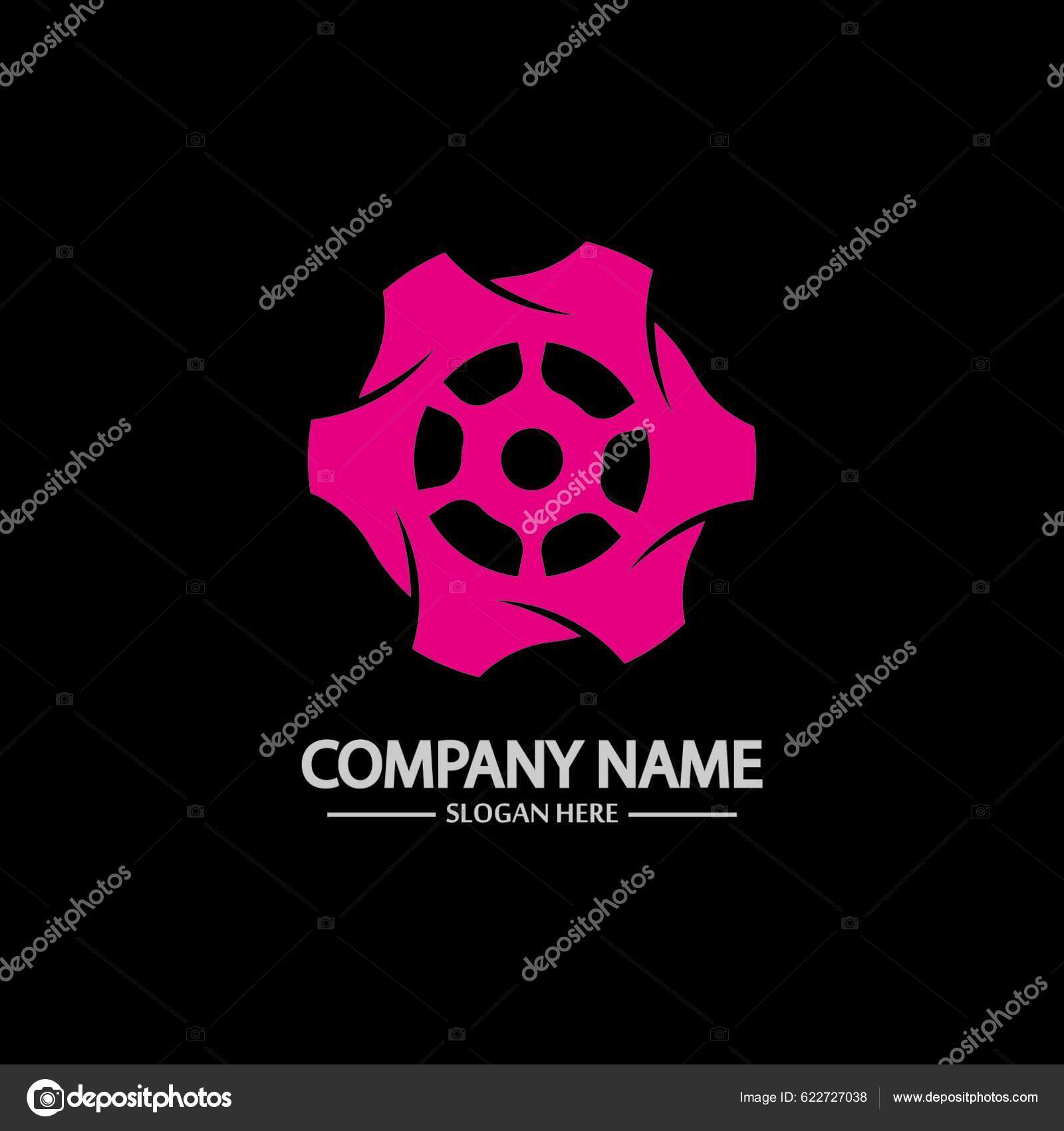 Gear Vector Logo Isolated Black Background Icon Silhouette Design ...