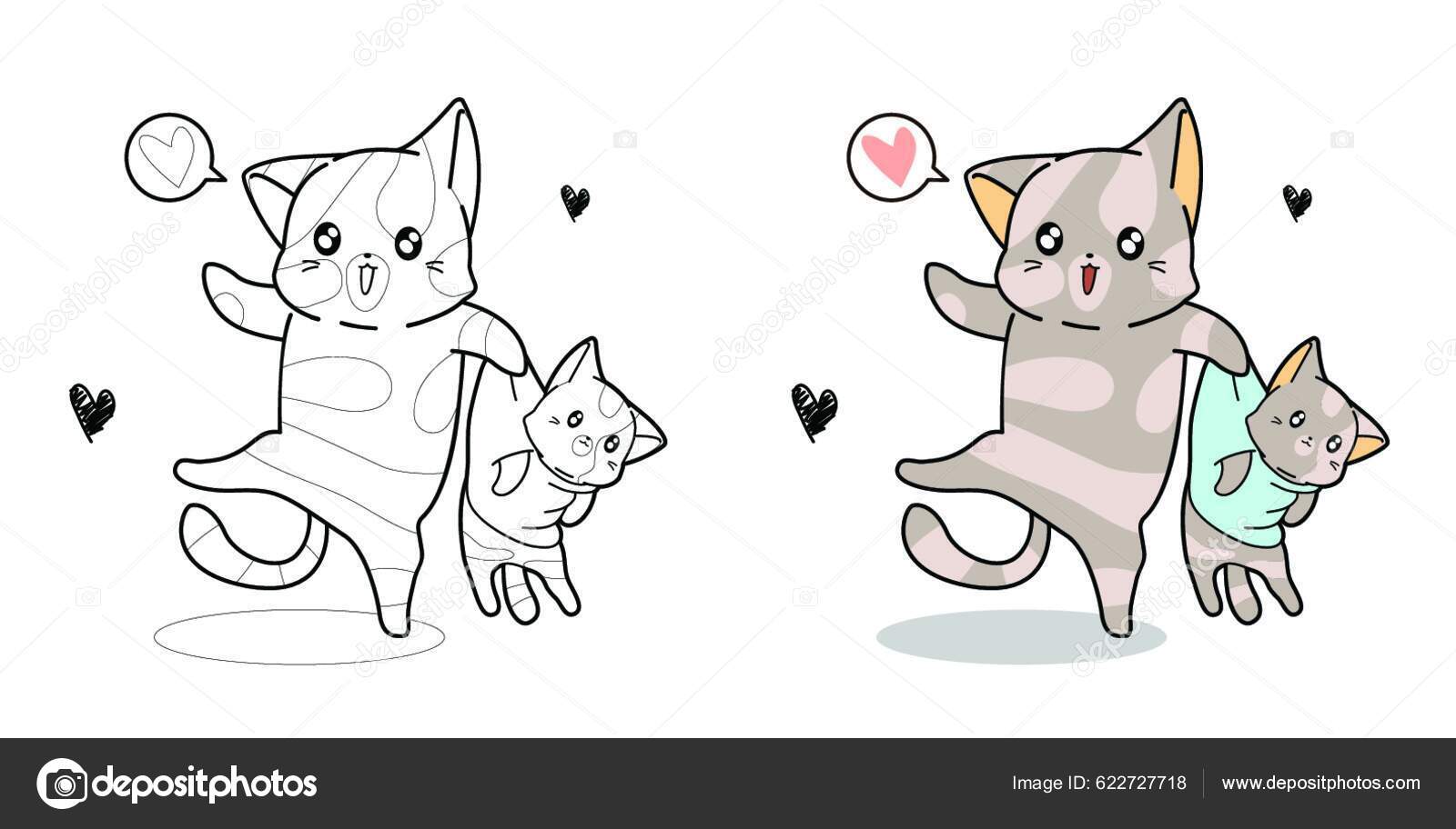 Cute Cat Baby Cat Coloring Page Kids 스톡 벡터 - ©YAY_Images 622727718