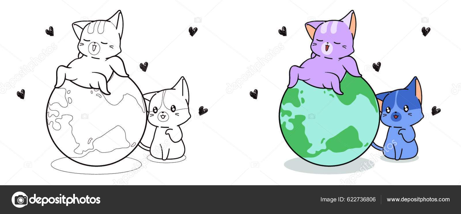 Cartoon Coloring Page Vector Illustration Simple Design Vetor de stock ...