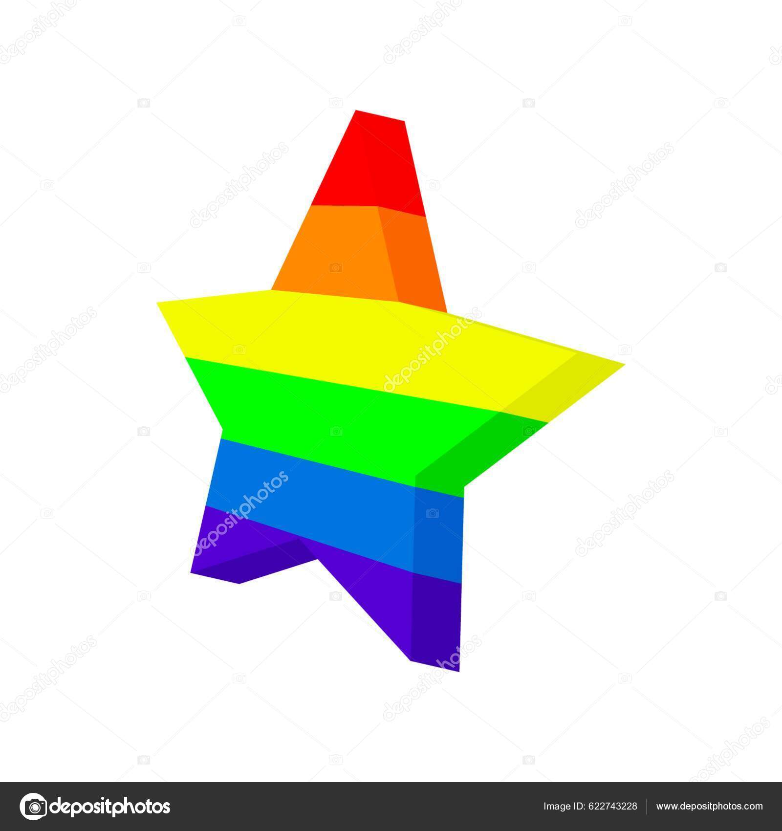 Star Lgbt Color Icon Cartoon Style Stock Vector by ©YAY_Images 622743228