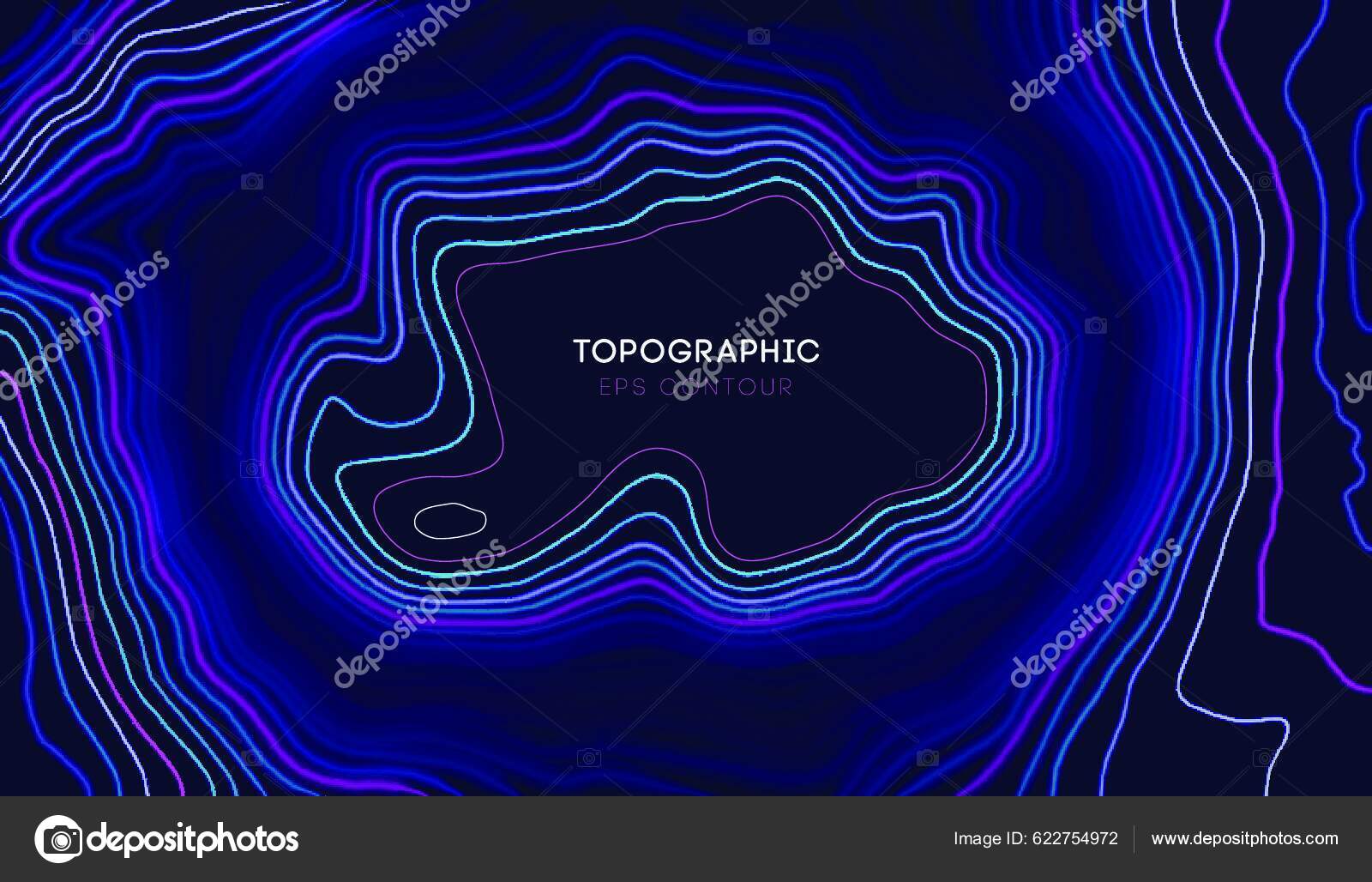 Bulanık Efektli Topografik Vektör Arkaplanı Yüksekliği Olan Topo ...