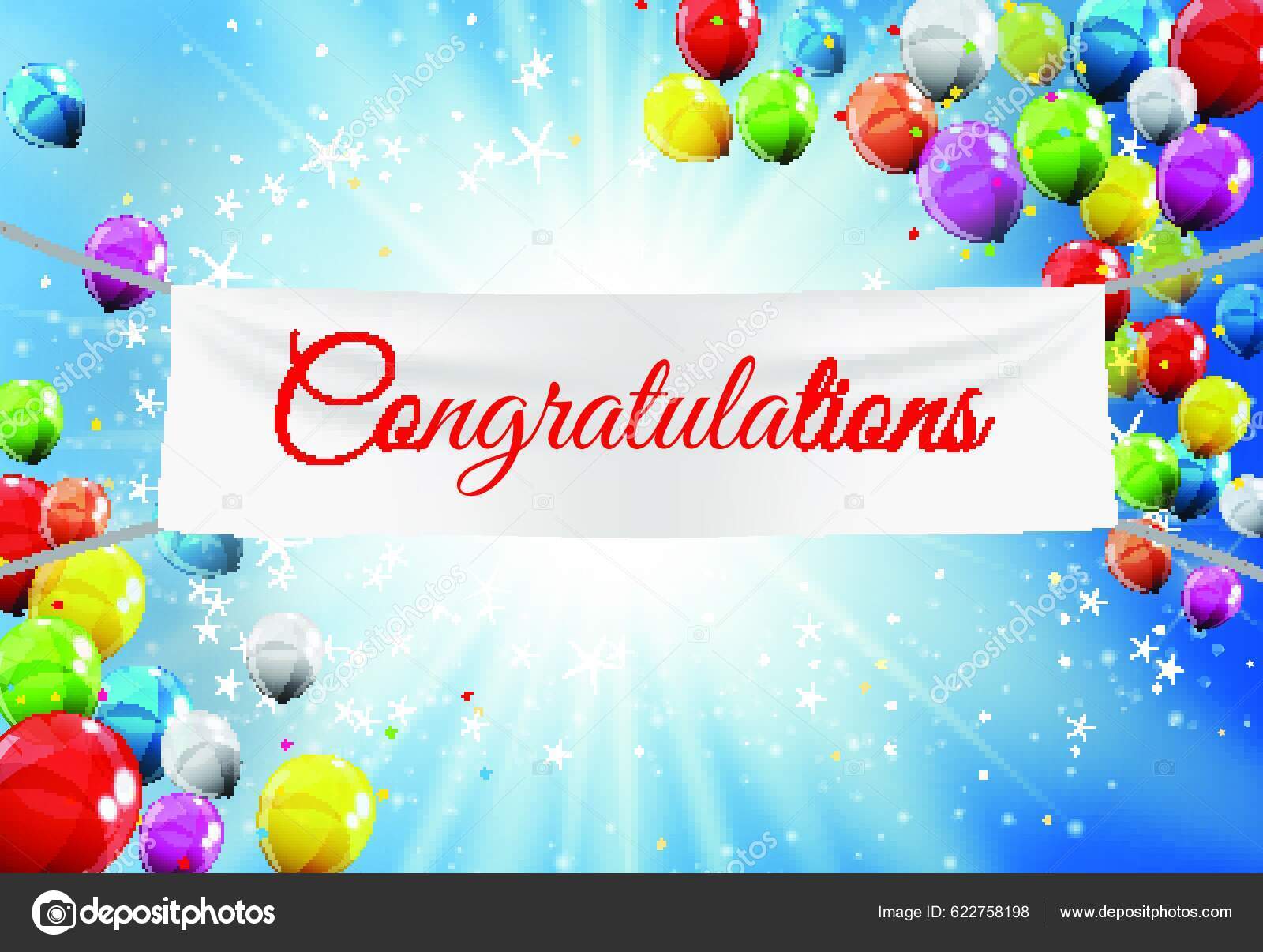 Winner Congratulations Background Vector Illustration Stock Vector by ...