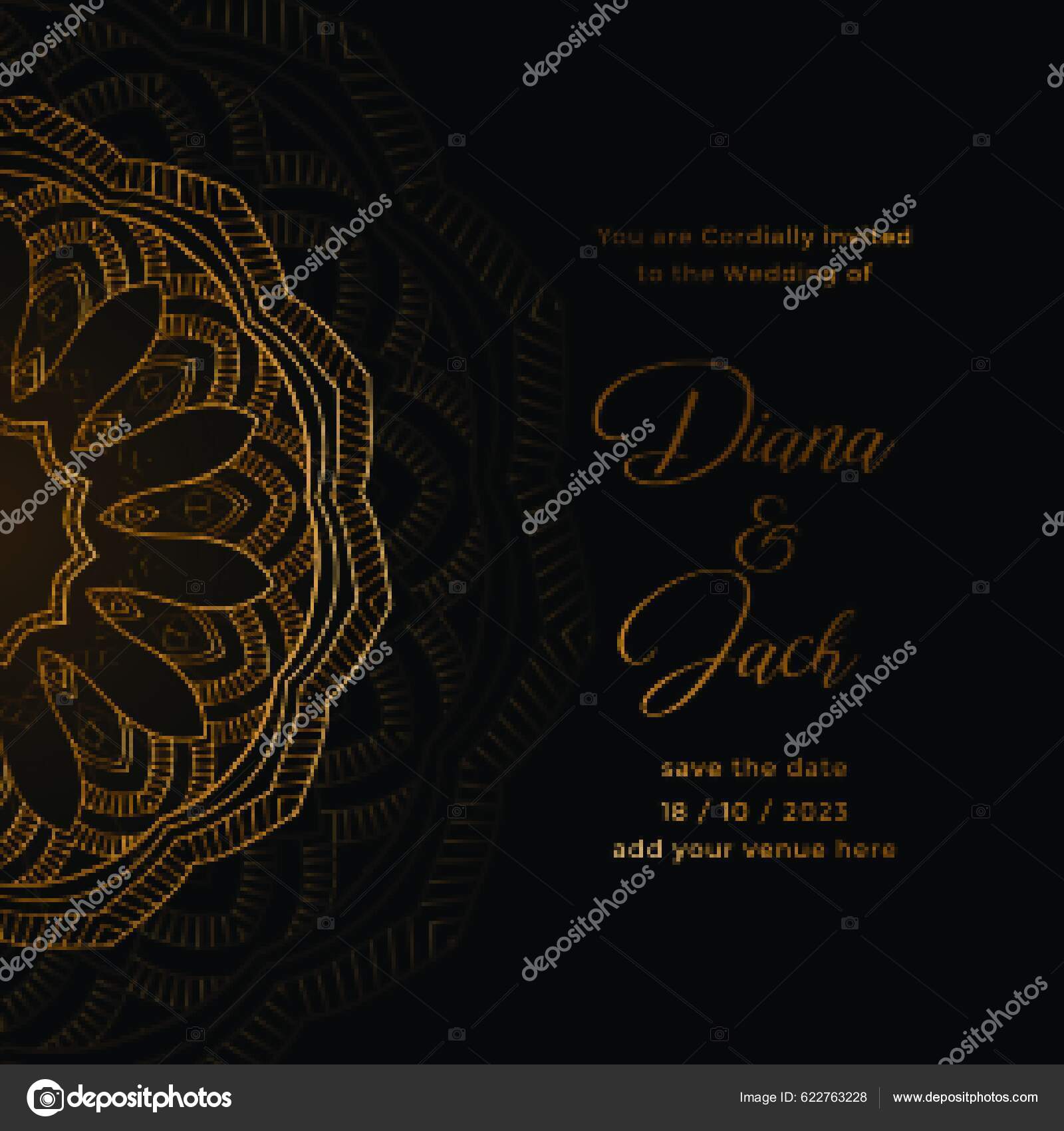 Beautiful Color Wedding Card Invitation Stock Vector by ©YAY_Images ...