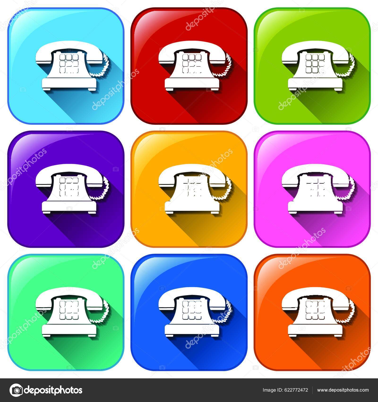 Buttons Telephones Vector Illustration Stock Vector by ©YAY_Images ...