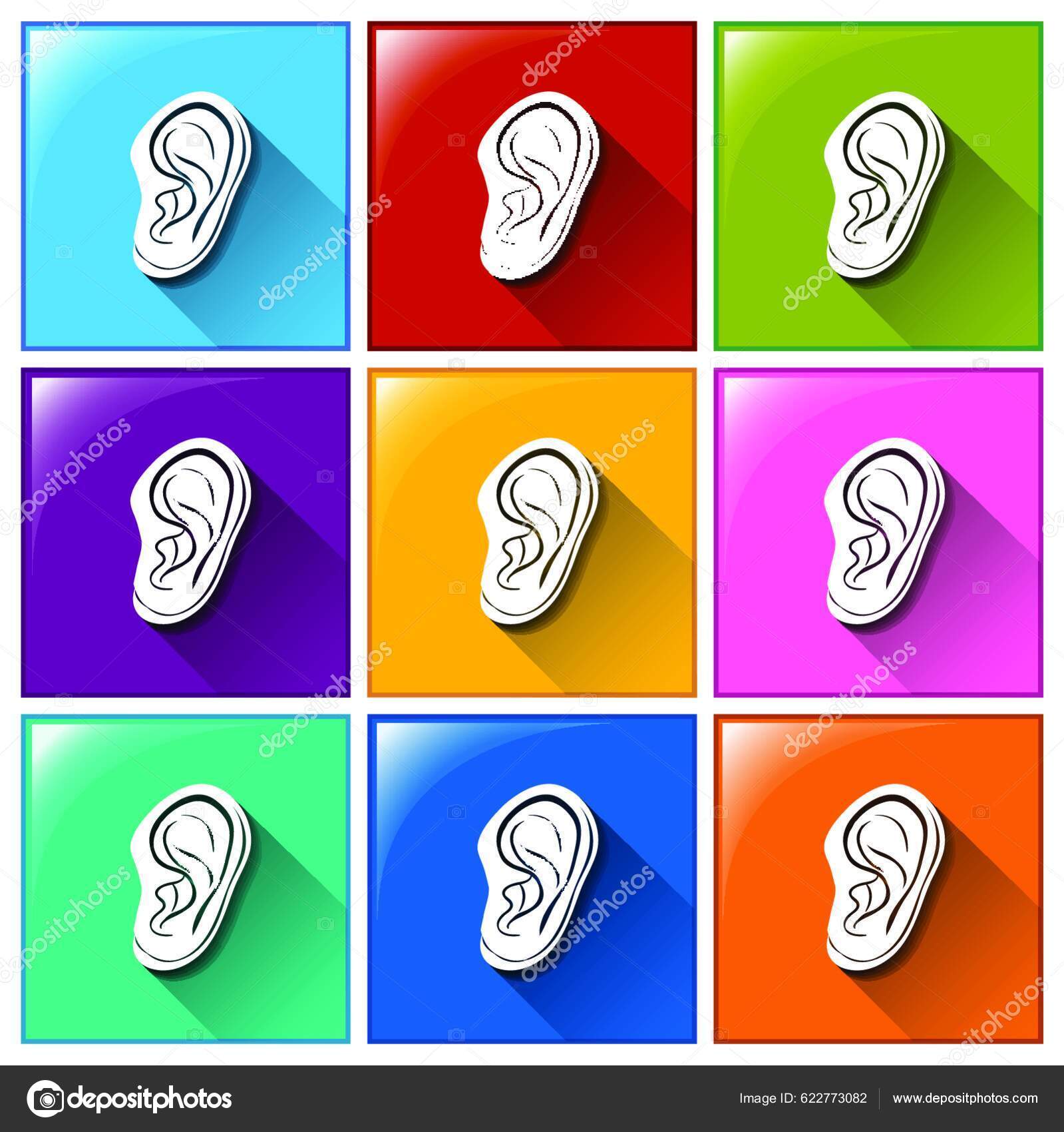 Sense Hearing Icons Stock Vector by ©YAY_Images 622773082