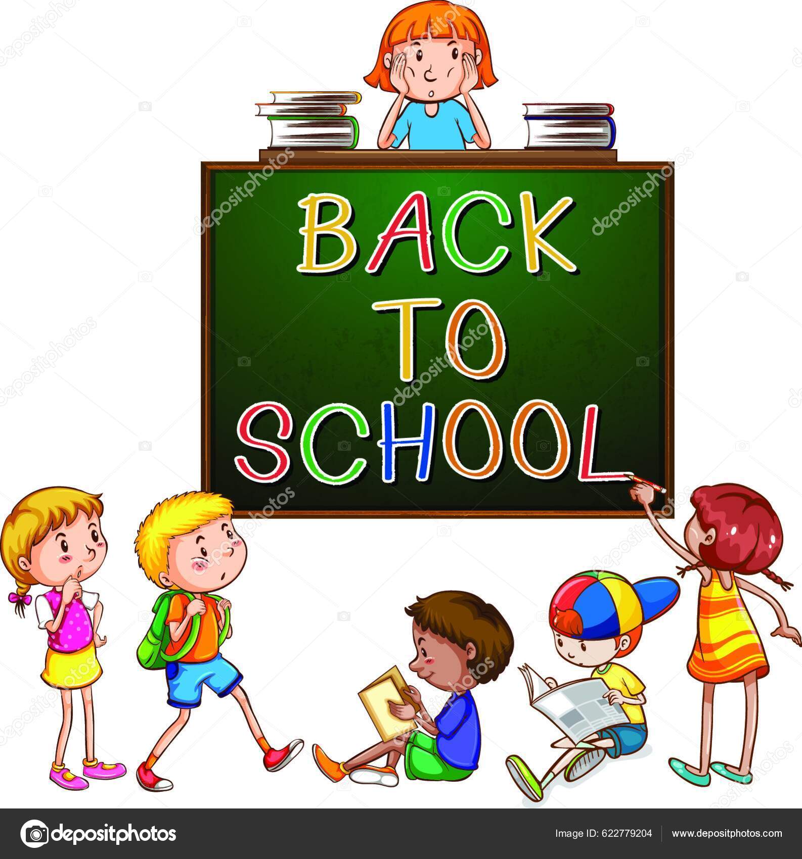 Volver Letrero Escolar Vector de stock por ©YAY_Images 622779204