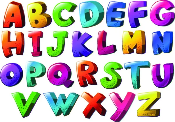 Abc Letters Isolated White Background Reflection Illustration — Stock ...