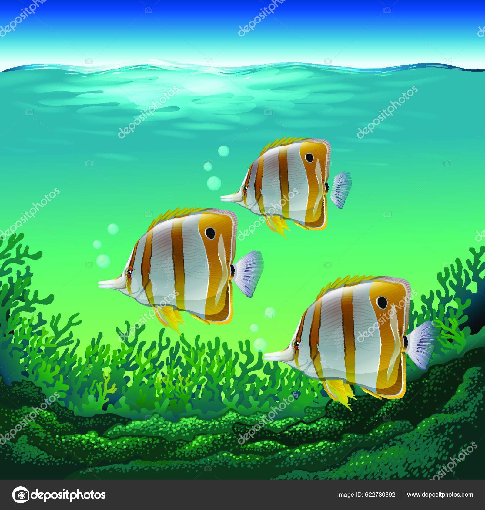 Ocean Fish Vector Illustration Simple Design Stock Vector by ©YAY ...