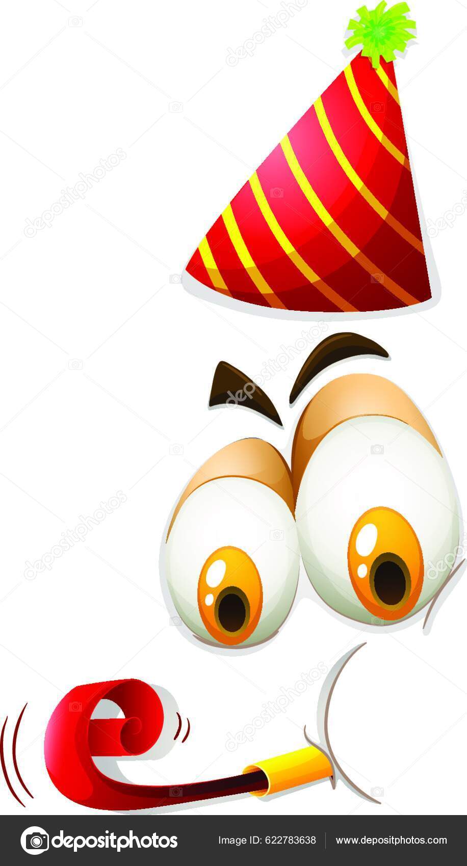 Human Face Party Hat Stock Vector By ©yayimages 622783638